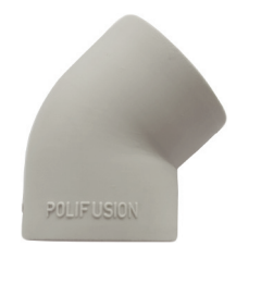 Polifusión » CODO 45° FUSIÓN SOCKET CLASE: 2,70°C, 8 BAR; 20°C 20 BAR - Polifusión